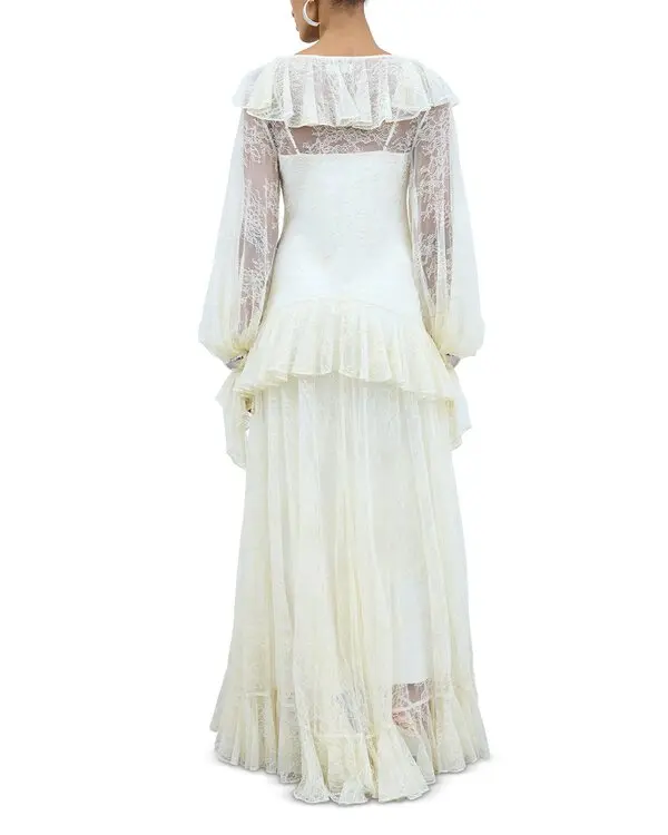 DE LA VALI Esen Lace Maxi Dress - Ivory