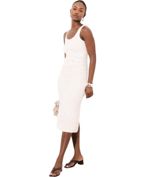 Mint Velvet Sequin Mesh Midi Dress