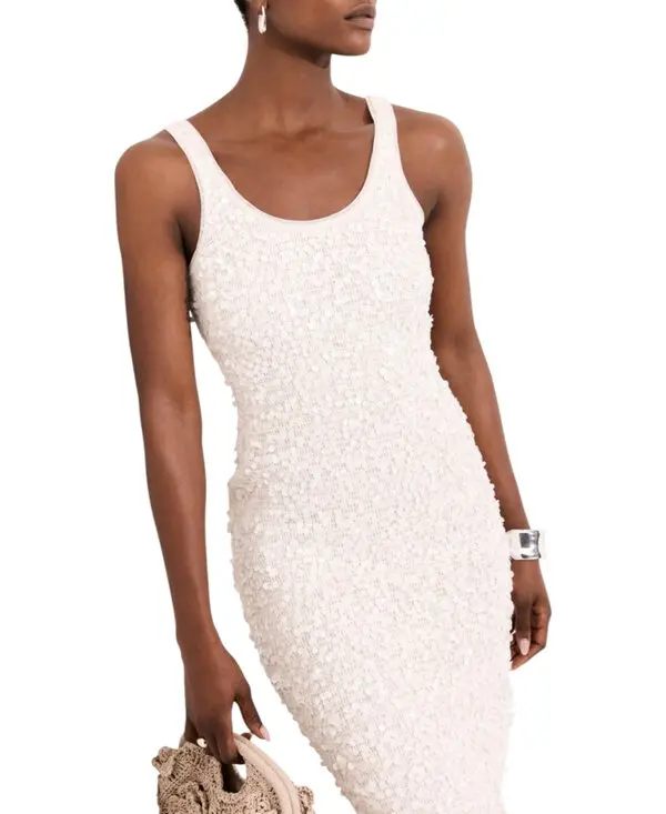 Mint Velvet Sequin Mesh Midi Dress