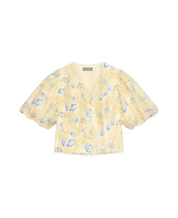 Mint Velvet Floral Puff Sleeve Blouse