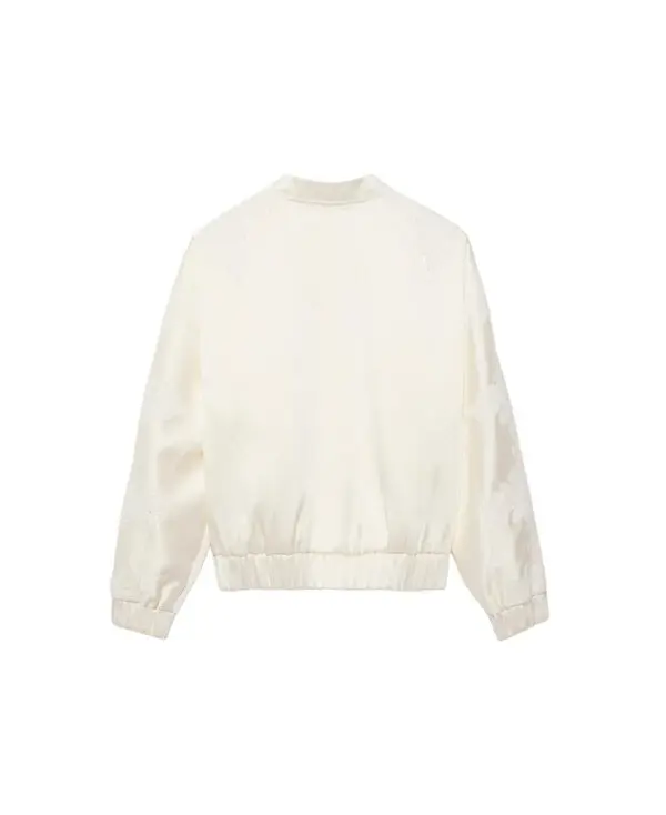 Mint Velvet Satin Lace Trim Bomber Jacket