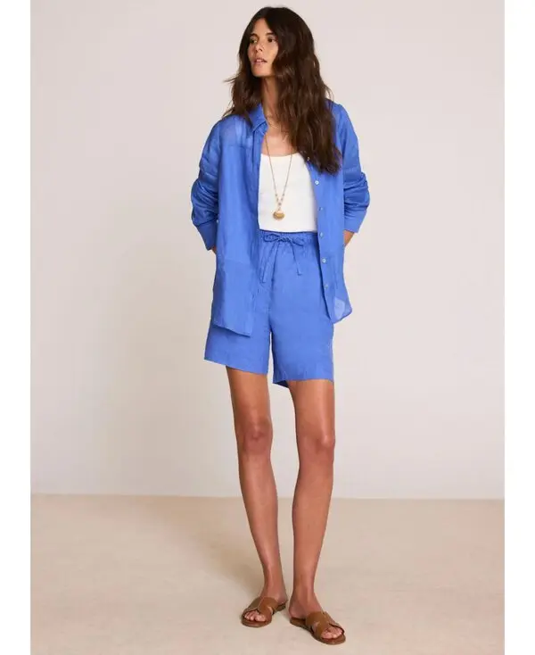 Mint Velvet Linen Drawstring Shorts