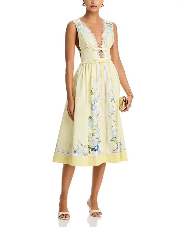 SELF-PORTRAIT Floral Midi Dress