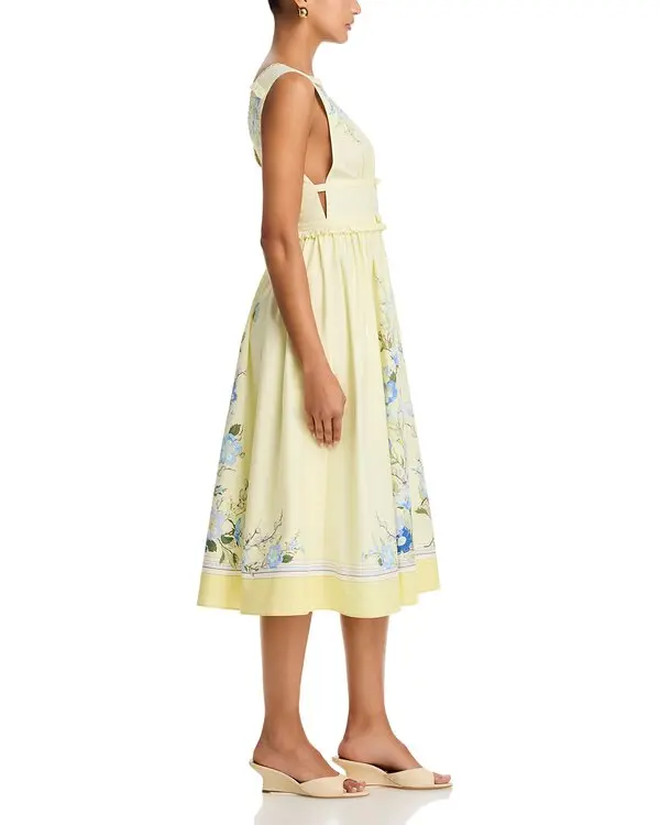 SELF-PORTRAIT Floral Midi Dress