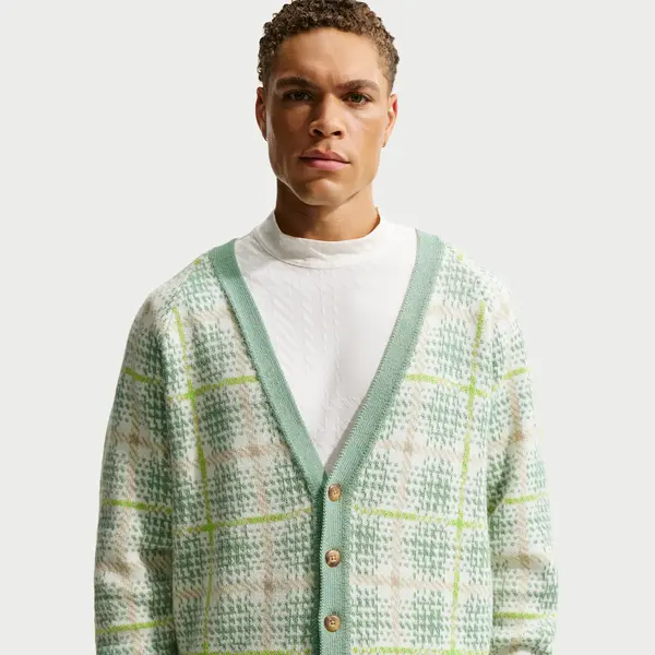 Nike Tartan Loose Golf Cardigan