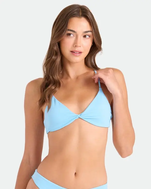 Volcom Simply Seamless Twist Bralette - Cloud Blue