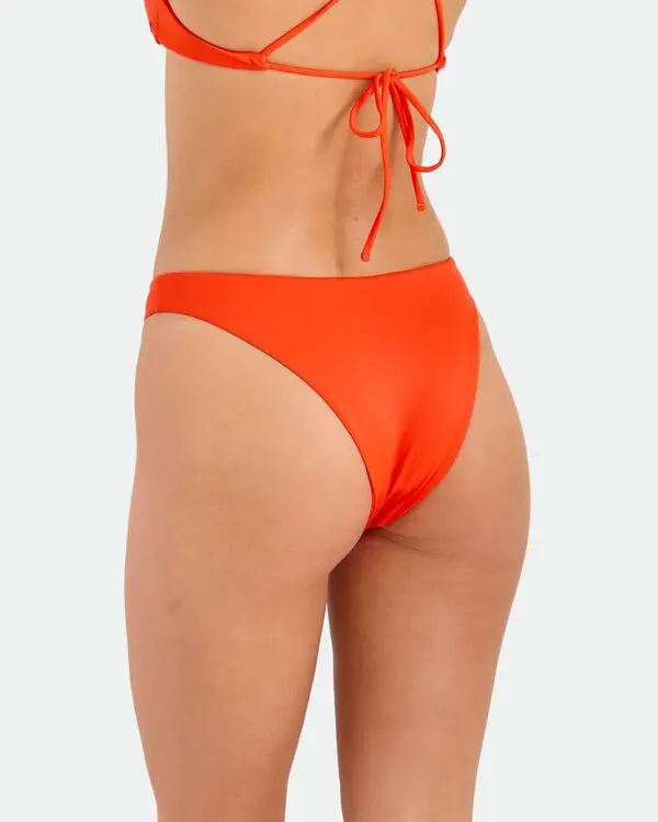 Volcom Simply Seamless Midrise Skimpy Bikini Bottom - Persimmon