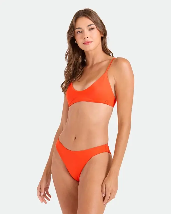 Volcom Simply Seamless Hipster Full Coverage Bikini Bottom - Persimmon