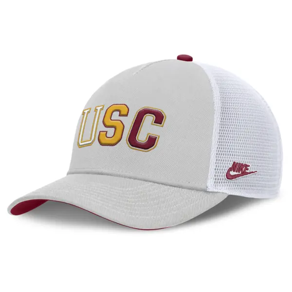 Nike Usc Legacy Basketball Rise College Trucker Adjustable Hat - Grey