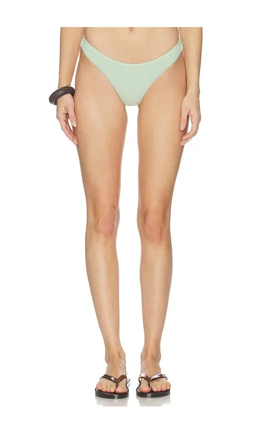 Frankies Bikinis Marina Ribbed Bikini Bottom - Minty