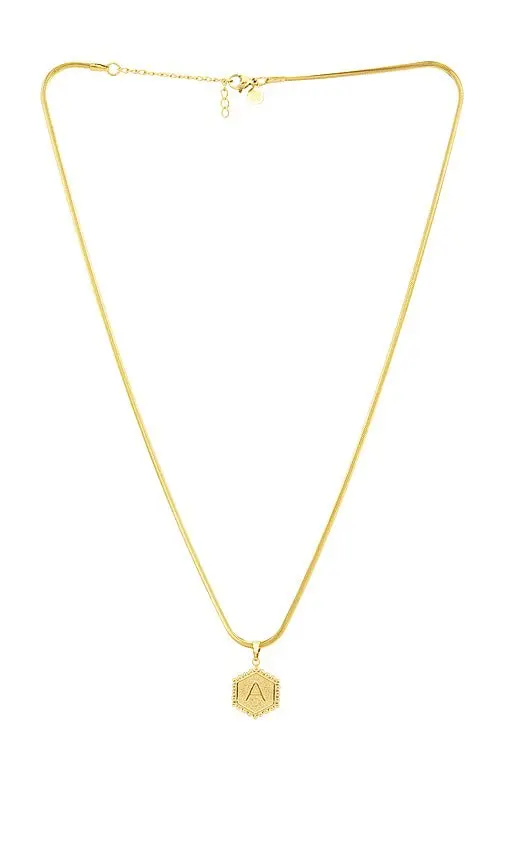 PETIT MOMENTS Initial Pendant Necklace - Gold