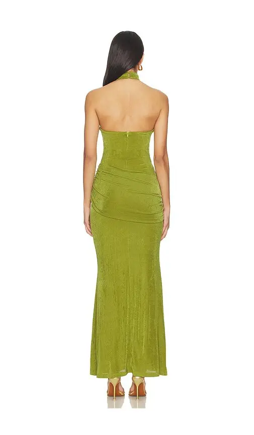 Superdown Olandria Maxi Dress With Metallic Threading