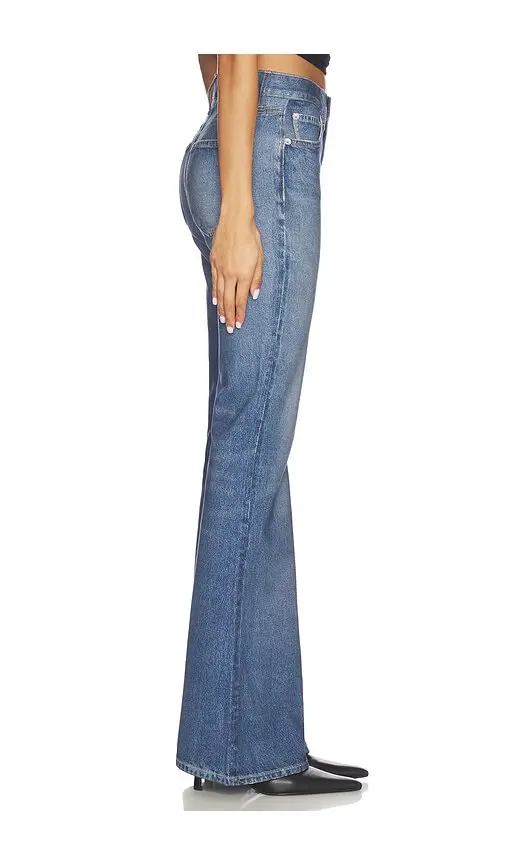 Rag & Bone Rb Miramar Ponte Dahlia Mid Rise Flare Jeans - Cosmo
