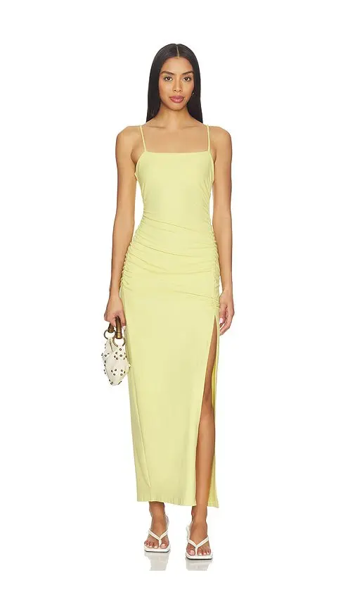 Susana Monaco String Gathered Slit Dress