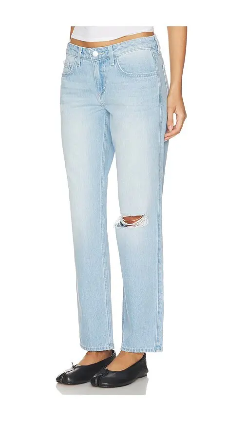 L'Agence Nevia Low Rise Slouch Straight Jean - Brea Destruct