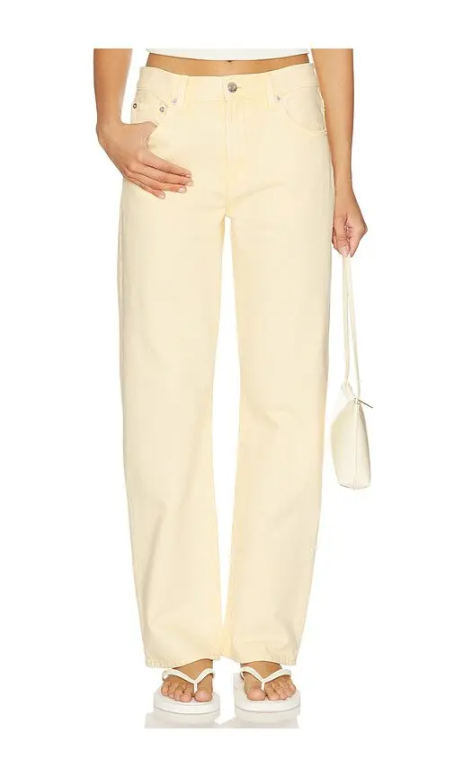 PISTOLA Lexi Mid-rise Straight Jeans - Day Glow