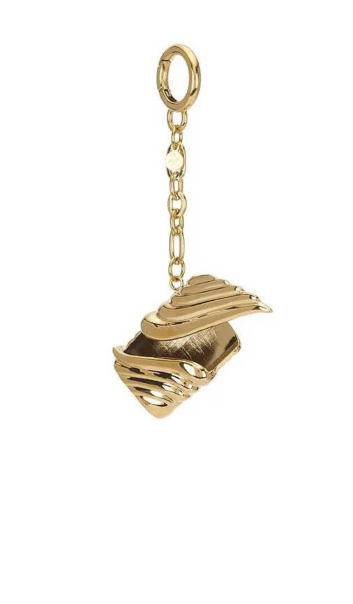 PETIT MOMENTS Lighter Holder Keychain In Metallic - Gold