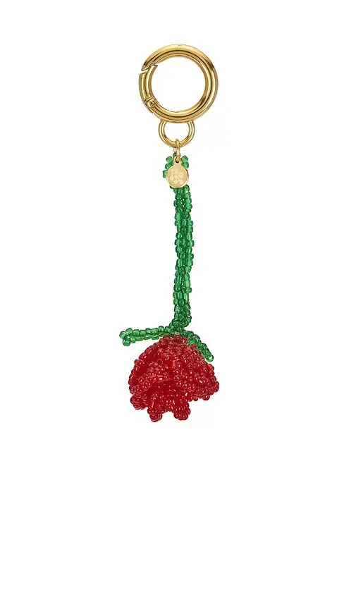 PETIT MOMENTS Beaded Rosette Keychain - Gold