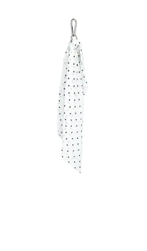 PETIT MOMENTS Polka Scarf Keychain - White