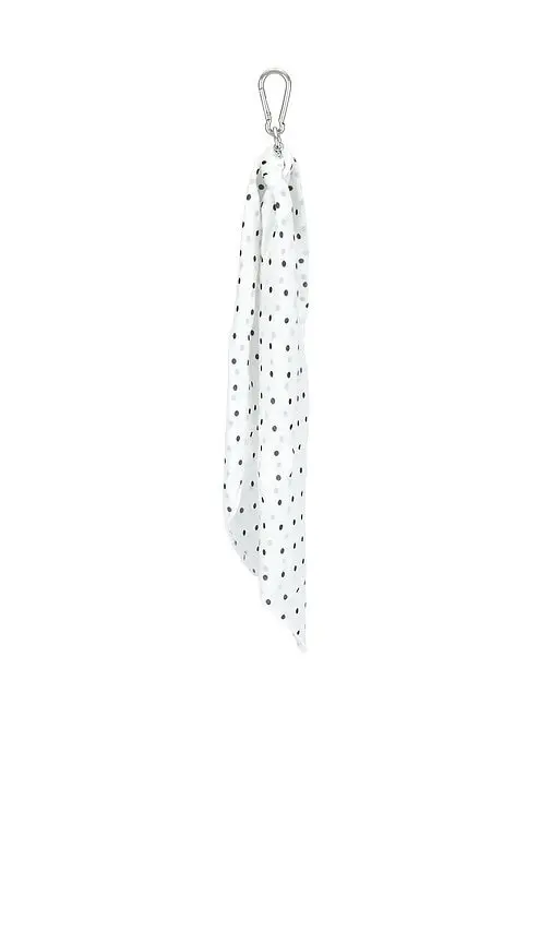 PETIT MOMENTS Polka Scarf Keychain - White