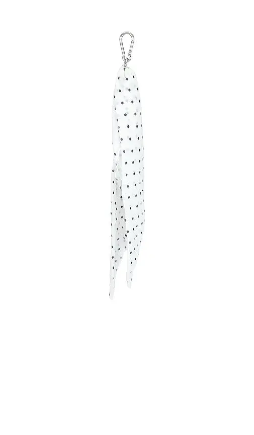 PETIT MOMENTS Polka Scarf Keychain - White