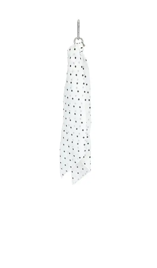 PETIT MOMENTS Polka Scarf Keychain - White