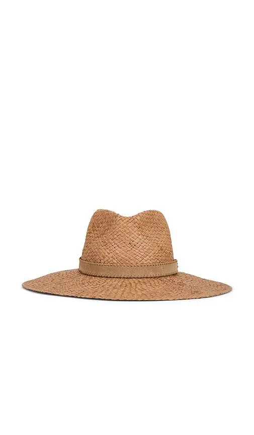 Rag & Bone Western Straw Fedora Hat - Caramel