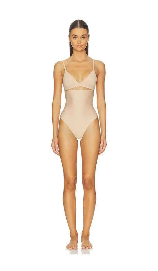SKIMS Body High Waisted Thong In Tan - Clay