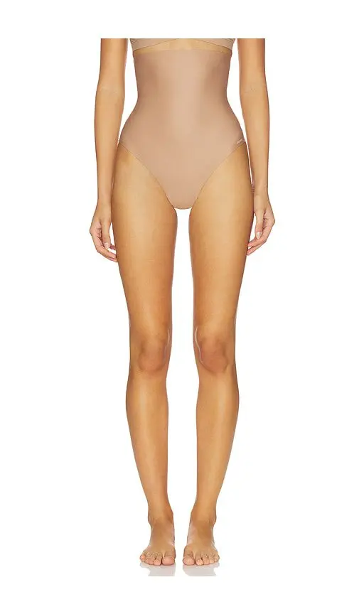 SKIMS Body High Waisted Thong In Taupe - Sienna
