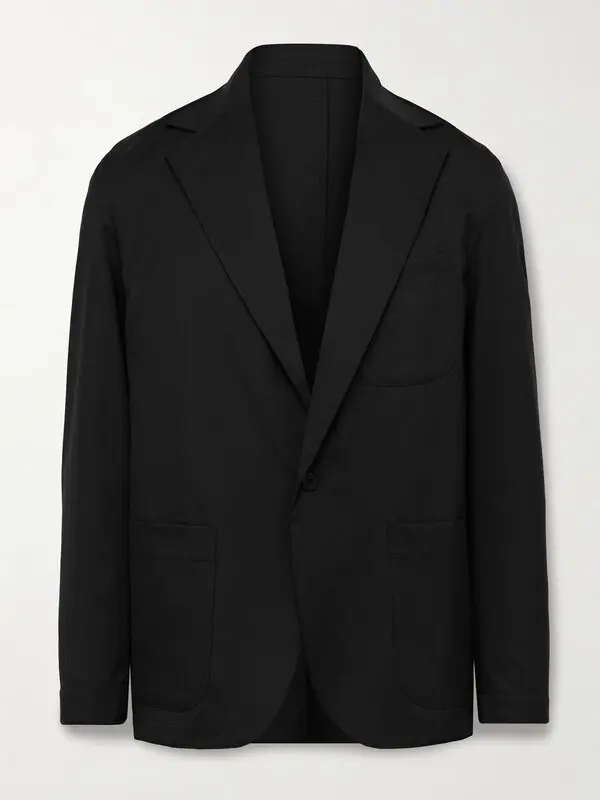 STOFFA Unstructured Wool-crepe Blazer