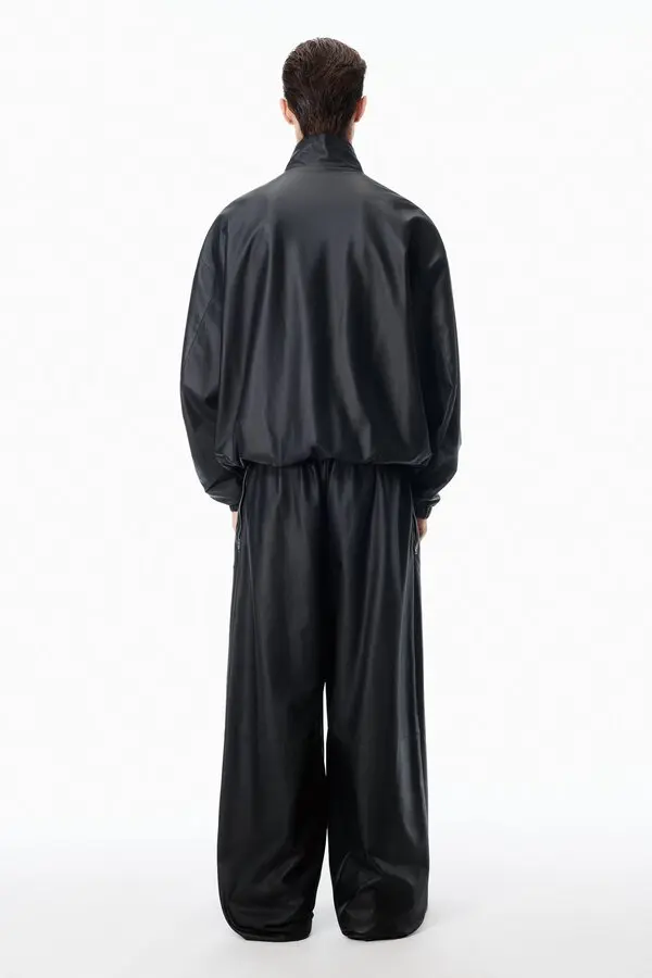 Alexander Wang Track Jacket In Bonded Leather