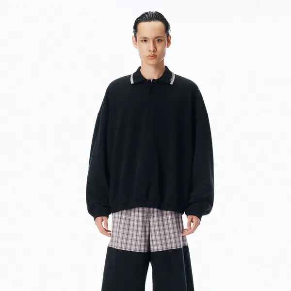 Alexander Wang Long-sleeve Polo Shirt - Black