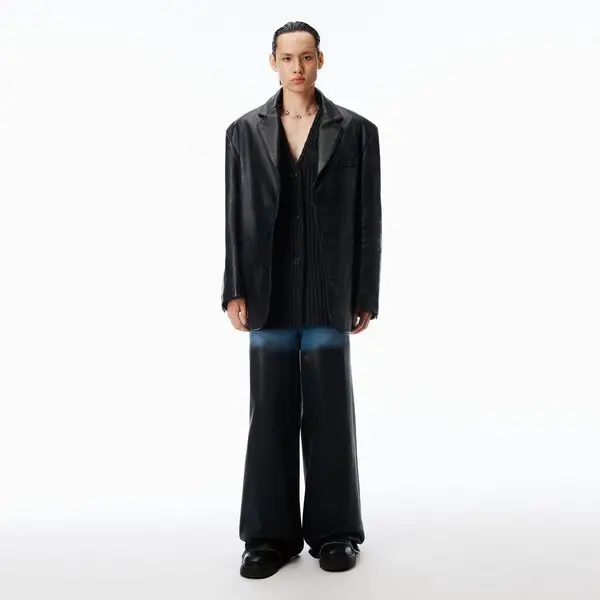 Alexander Wang Boxy Leather Blazer