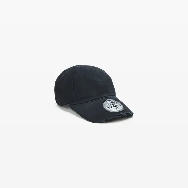 Alexander Wang Distressed Logo Cap - Washed Black