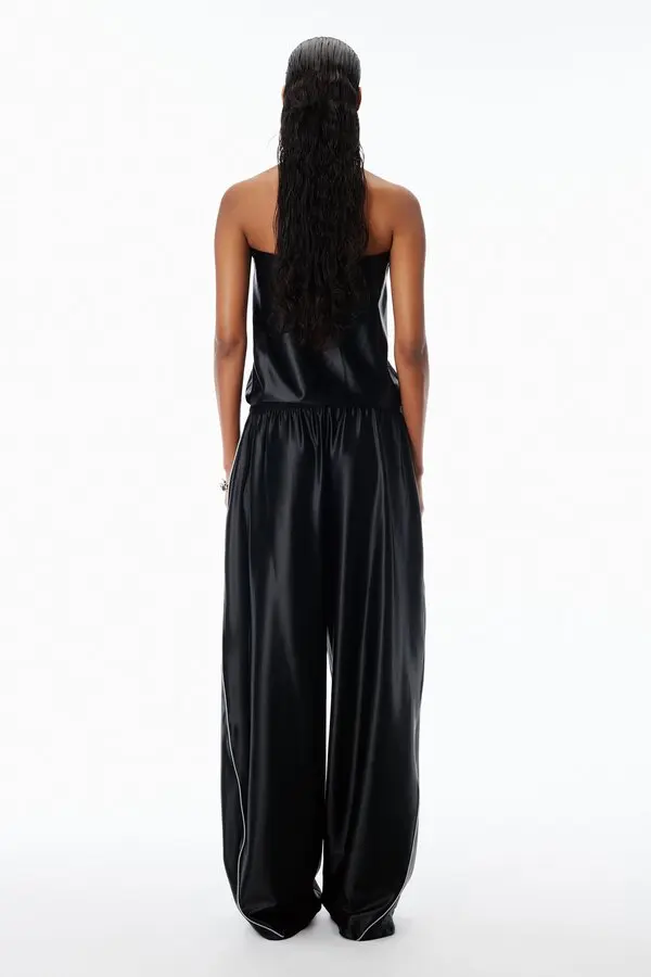 Alexander Wang Mid-rise Satin Faille Jersey Track Pants
