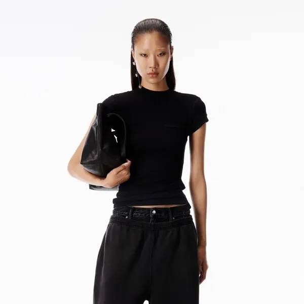 Alexander Wang Layered Short Sleeve Tee - Black