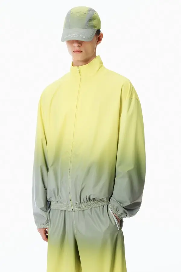 Alexander Wang Reflective Track Jacket - Silver/yellow