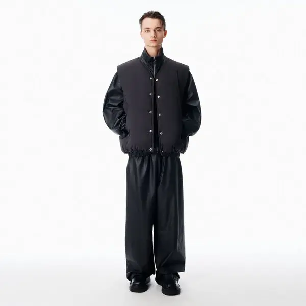 Alexander Wang Moto Puffer Vest - Black