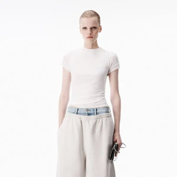 Alexander Wang Layered Short Sleeve Tee - White