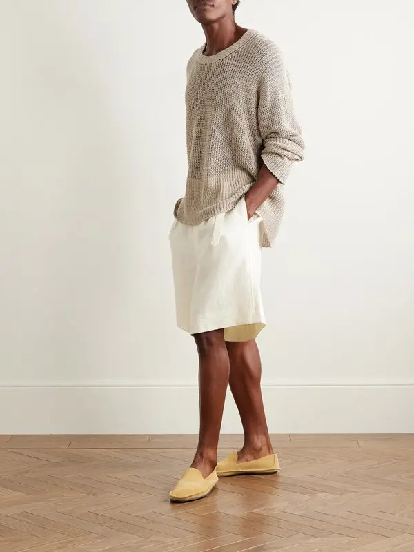STOFFA Linen Sweater - Brown