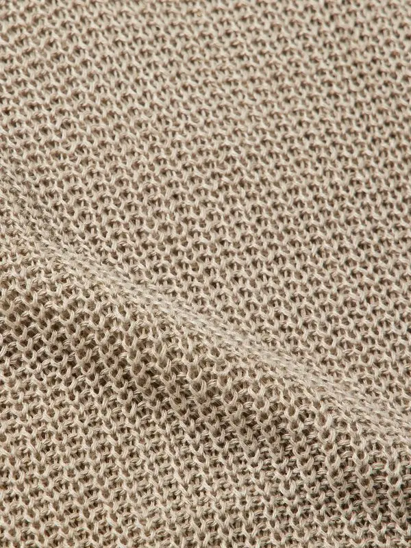 STOFFA Linen Sweater - Brown