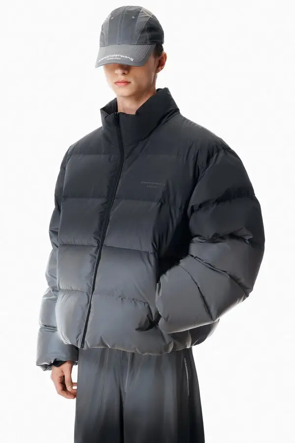 Alexander Wang Reflective Gradient Puffer - Silver/black