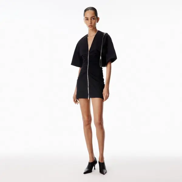 Alexander Wang Zipper T-shirt Dress - Black