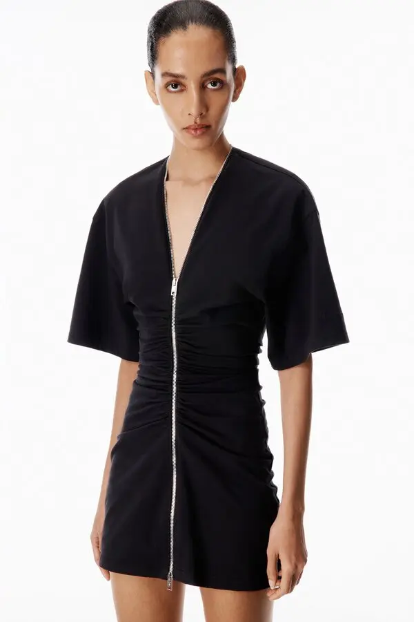 Alexander Wang Zipper T-shirt Dress - Black