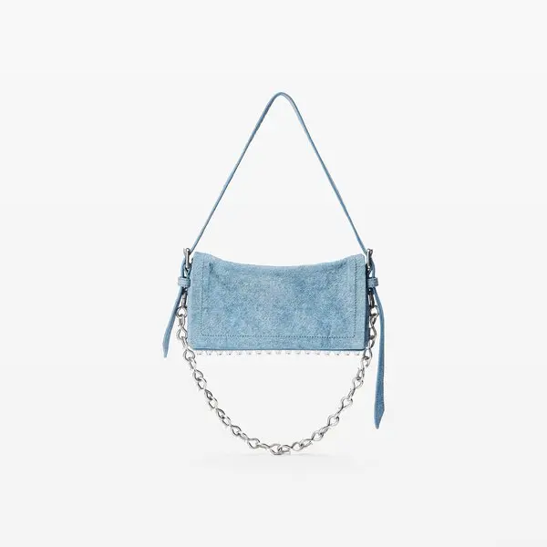 Alexander Wang Denim Ricco Slim Flap Bag - Blue