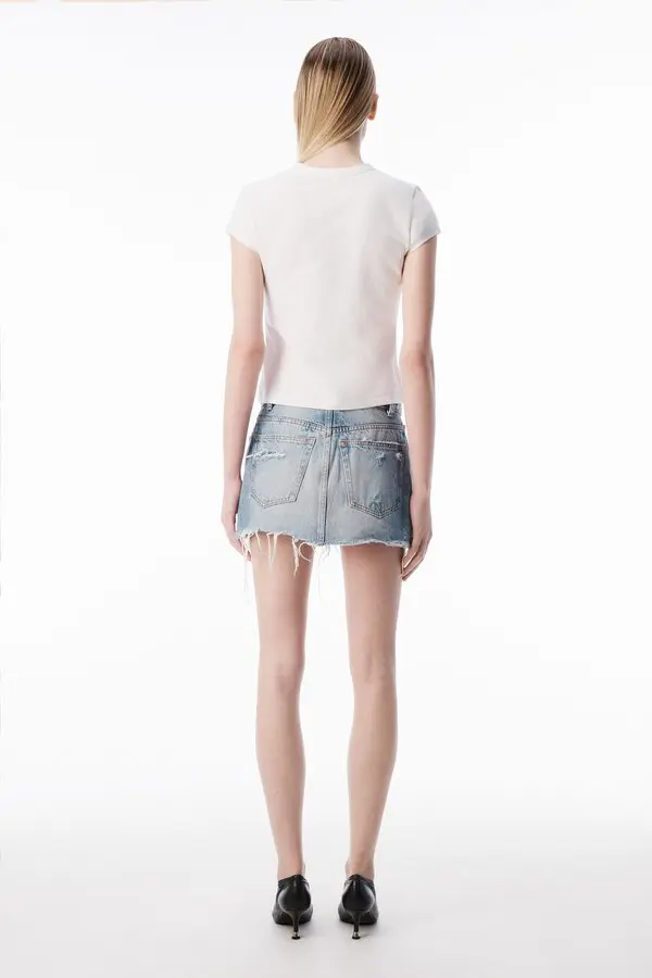 Alexander Wang Crystal Logo Cotton Baby Tee