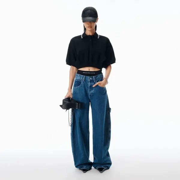 Alexander Wang Mid-rise Wide-leg Jean