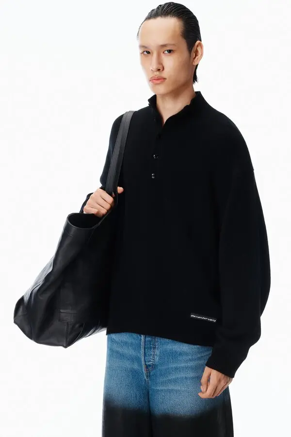 Alexander Wang Turtleneck Henley - Black