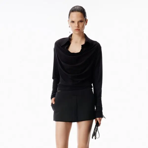 Alexander Wang Cowl Placket Top