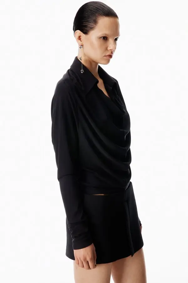 Alexander Wang Cowl Placket Top